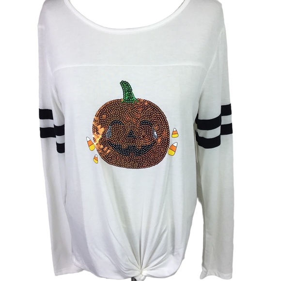 Poof! | Tops | Poof Pumpkin Top Sz Medium Fall Halloween | Poshmark